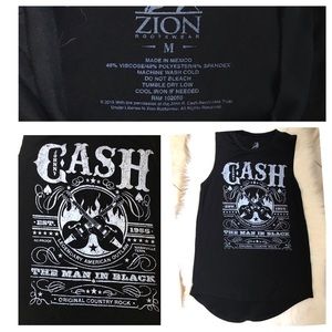 Zion Rootswear | Tops | Johnny Cash Sleeveless Shirt | Poshmark